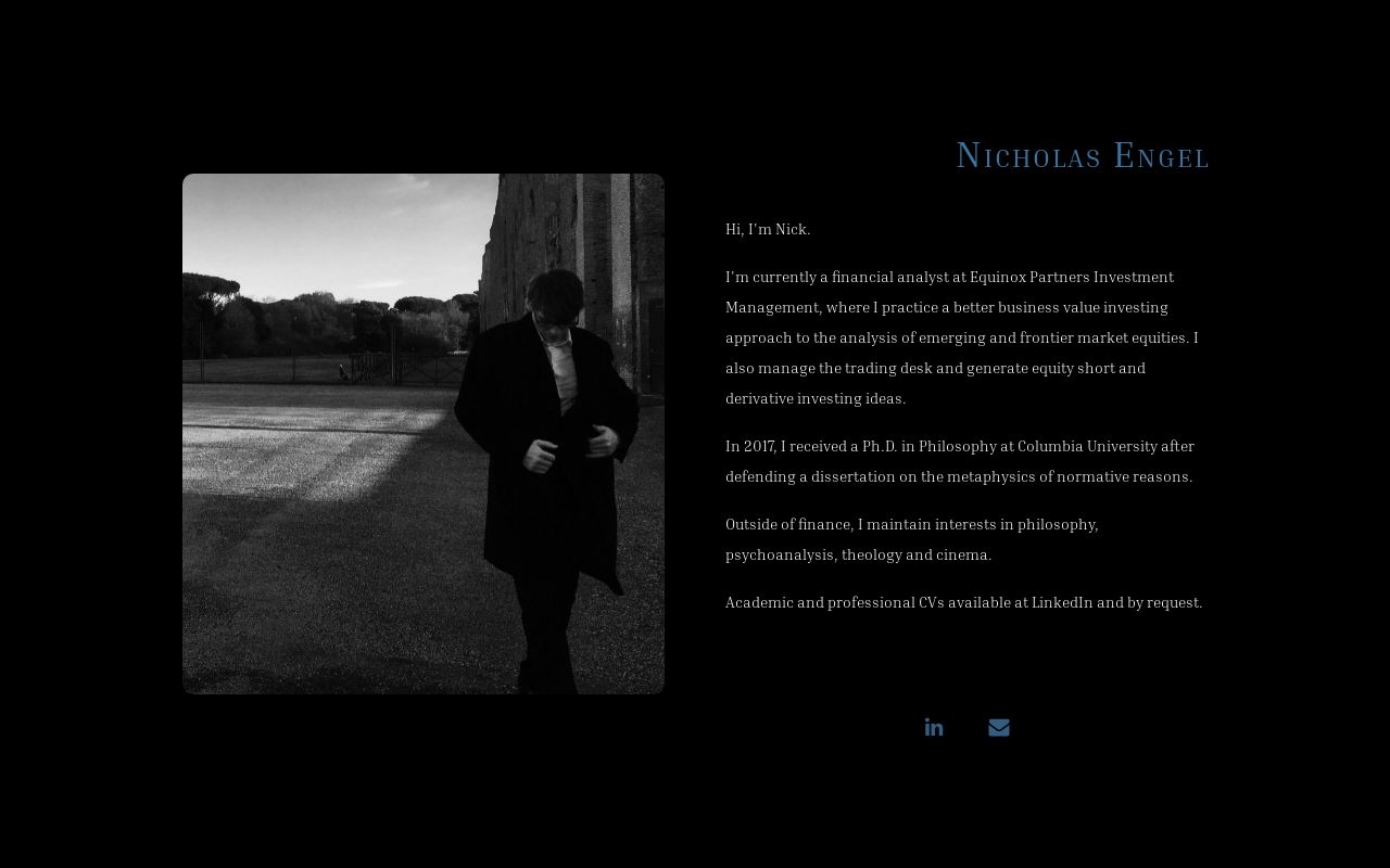 Nicholas Engel | Equity Analyst